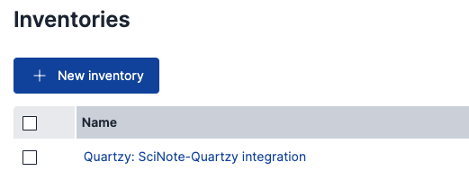 Scinote Integration Quartzy Support
