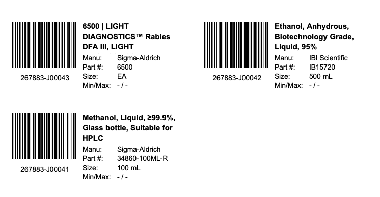 Print barcodes from your Quartzy Inventory – Quartzy Support