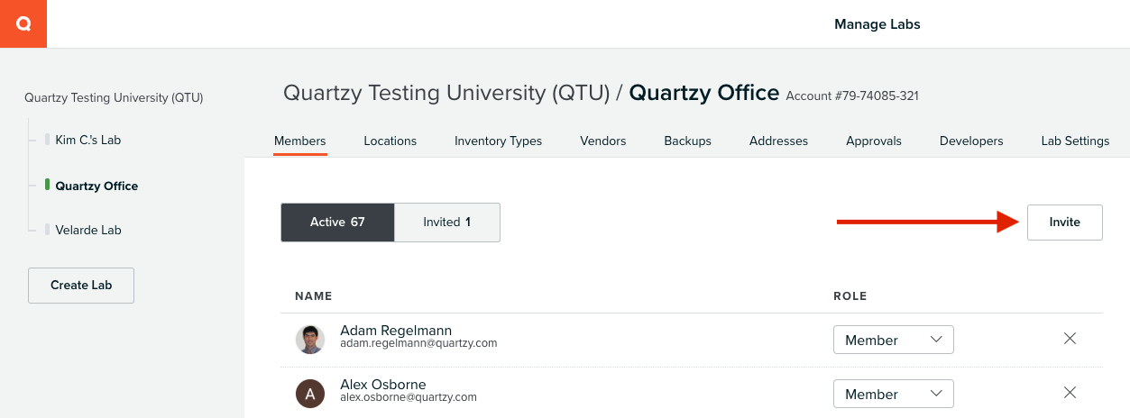 How to add users to your Quartzy Lab – Quartzy Support