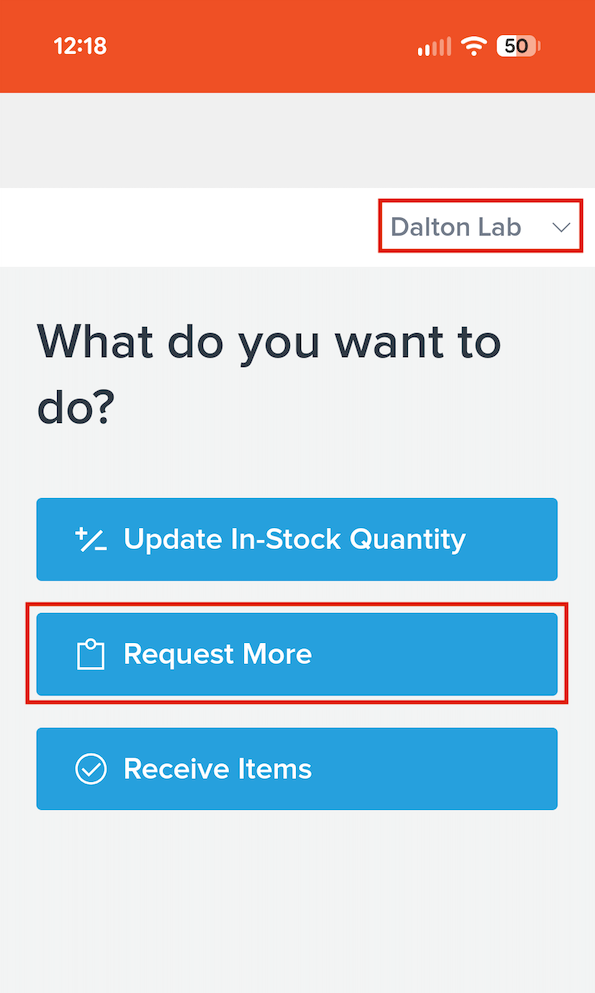 Use the mobile app barcode scanner to create requests – Quartzy Support