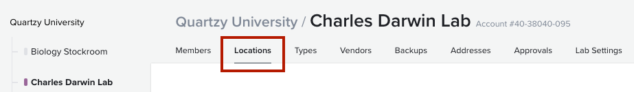 Manage Labs - Locations – Quartzy Support